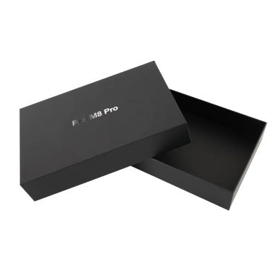 China Custom Embossed Logo Cardboard Packaging Box with Lid and Base Structure for T-Shirts, Hoodies, Perfume and Cosmetics for sale