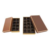 China Custom Gold Foil Logo Chocolate Bonbon Gift Box with Flip Lid and Food-Grade Tray for Cookies and Pastries for sale