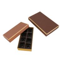 China Custom Gold Foil Logo Chocolate Bonbon Gift Box with Flip Lid and Food-Grade Tray for Cookies and Pastries for sale