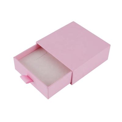 China Custom Sliding Drawer Jewelry Gift Box with Hot Silver Logo and Ribbon Closure - Rigid Paperboard Packaging for Rings and Accessories for sale