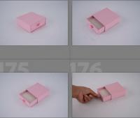 China Custom Sliding Drawer Jewelry Gift Box with Hot Silver Logo and Ribbon Closure - Rigid Paperboard Packaging for Rings and Accessories for sale