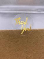 China Custom Gold Foil Transparent Vinyl Sticker Labels - 500pcs MOQ, Waterproof & Oil-Resistant for Bottles & Packaging for sale