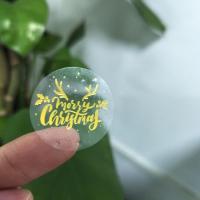 China Custom Gold Foil Transparent Vinyl Sticker Labels - 500pcs MOQ, Waterproof & Oil-Resistant for Bottles & Packaging for sale