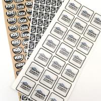 China Custom 3D Epoxy Resin Domed Stickers 0.5g Weight High Gloss Polyurethane Coating for Brand Labels for sale