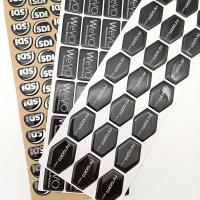 China Custom 3D Epoxy Resin Domed Stickers 0.5g Weight High Gloss Polyurethane Coating for Brand Labels for sale