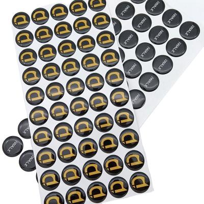 China Custom Size 3D Epoxy Domed Vinyl Sticker Labels - 0.5G Weight, Clear Polyurethane Resin Coating for sale