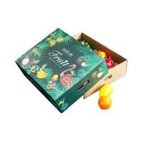 China Custom B-Flute Corrugated Fruit Packaging Box 1-3mm Thickness for Strawberries, Oranges, Apples - 500pcs MOQ for sale