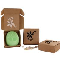 China Personalized Custom Small Soap Gift Box Eco Friendly Cardboard Packaging With Window Kraft Paper Boxes For Home Made Soap for sale
