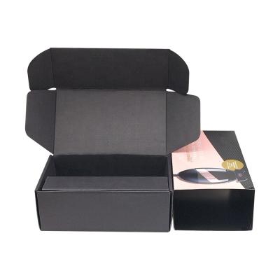 China Personal Care Corrugated Paper Box , Black Printed Mailer Boxes With Insert for sale
