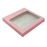 China Custom logo Eyelash Box Pink Printing Color Heart Shaped Window PVC Eyelash Packaging Box Vendor for sale