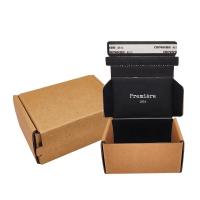China Recyclable Mailer Corrugated Box Flat Kraft Paper Box For Cosmetic for sale