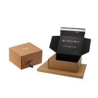 China Recyclable Mailer Corrugated Box Flat Kraft Paper Box For Cosmetic for sale