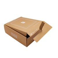 China Recyclable Mailer Corrugated Box Flat Kraft Paper Box For Cosmetic for sale