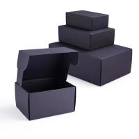China Custom Printed Matte Black Corrugated Cardboard Shipping Boxes - 500 MOQ with 10-Day Production for Small Business for sale