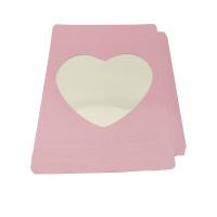 China Custom logo Eyelash Box Pink Printing Color Heart Shaped Window PVC Eyelash Packaging Box Vendor for sale