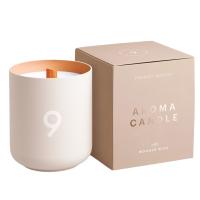 China Auto Lock Bottom Folding Candle Packaging  Box  With Gold Foil Stamping Embossing Logo for sale