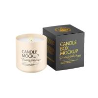China Auto Lock Bottom Folding Candle Packaging  Box  With Gold Foil Stamping Embossing Logo for sale