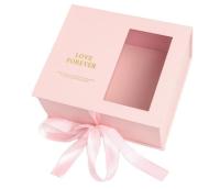 China Hot Foil Flower Gift Box with Magnetic Closure & Ribbon - A4 Rigid Packaging for Cosmetics & Jewelry for sale