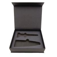 China Black Magnetic Closure Gift Box with EVA Satin Insert - Custom Luxury Packaging for Skincare Test Tubes & Liquid Products for sale