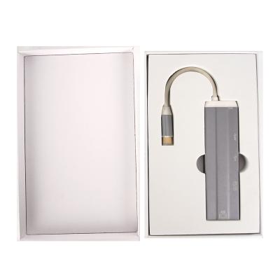 China Custom Cardboard Wine Box with EVA Insert for Type-C USB Card Readers & HDMI Hubs - Premium 2-Piece Packaging for sale