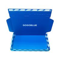 China Custom Recyclable Corrugated Paper Box 500PCS MOQ with Self-Sealing Tear Strip & Zipper Retainer Design for sale