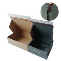 China Custom Recyclable Corrugated Paper Box 500PCS MOQ with Self-Sealing Tear Strip & Zipper Retainer Design for sale