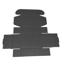 China Custom Printed Matte Black Corrugated Cardboard Shipping Boxes - 500 MOQ with 10-Day Production for Small Business for sale
