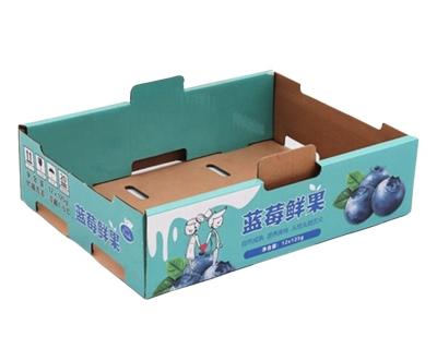 China Custom B-Flute Corrugated Fruit Packaging Box 1-3mm Thickness for Strawberries, Oranges, Apples - 500pcs MOQ for sale