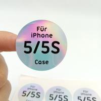 China Custom Die Cut Holographic Stickers 500 PCS MOQ Waterproof Self-Adhesive Labels with Rainbow Finish for sale