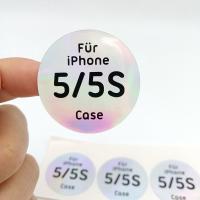 China Custom Die Cut Holographic Stickers 500 PCS MOQ Waterproof Self-Adhesive Labels with Rainbow Finish for sale