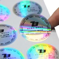 China Custom Die Cut Holographic Stickers 500 PCS MOQ Waterproof Self-Adhesive Labels with Rainbow Finish for sale
