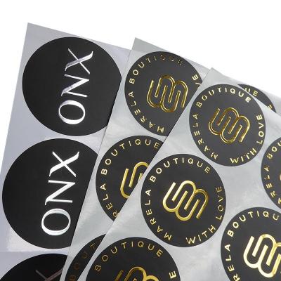 China Custom Metallic Foil Labels - Silver Gold Vinyl Stickers with 500pcs MOQ and 100000pc Weekly Capacity for sale