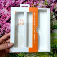 China Recycled Materials Phone Case Packaging Drawer Box with Embossing and Sponge Lining for Consumer Electronics for sale
