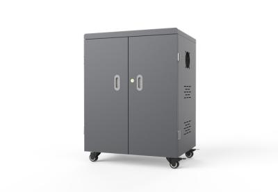 China 54-Slot USB Charging Cabinet with 8S Security Protection System - 740×500×1105mm Mobile Cart for Schools for sale