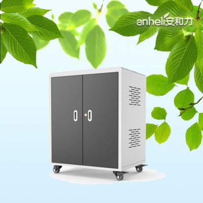 China 30 Port Laptop Charging Cart Galvanized Steel ABS Trolley 720x530x940mm CE FCC RoHS for sale