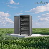 China AHL-E64 64 Ports USB Charging Cabinet with 8S Security System - 670×500×1320mm Mobile Cart for sale