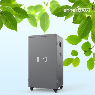 China AHL-E64 USB Charging Cabinet with 64 Ports, 670×500×1320mm Dimensions, and 8S Security Protection System for sale