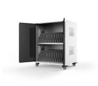 China RoHS Galvanized Laptop Charging Cabinet 550x510x950mm with 30 Device Capacity and 4 Wheel Mobility for sale