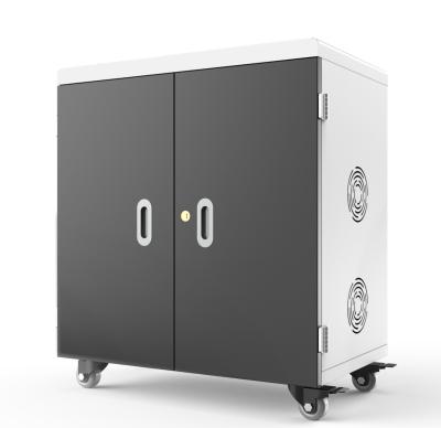 China Anheli 36-Port Mobile Charging Cart for Tablets - 710x430x820mm with 5V 2.4A USB Ports and Medical-Grade Wheels for sale