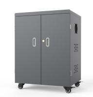 China Intelligent Chromebook Storage USB Charging Cart 54 Bays with 8S Security Protection and German Medical Standard Wheels for sale
