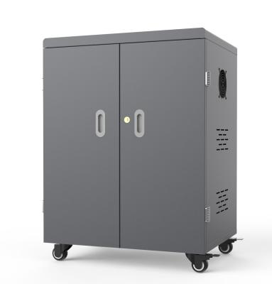 China Intelligent Chromebook Storage USB Charging Cart 54 Bays with 8S Security Protection and German Medical Standard Wheels for sale