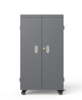 China AHL-E64 64-Port iPad Charging Station Cabinet with 8S Protection System - 670×500×1320mm Mobile Device Charging Cart for sale