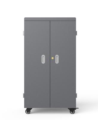 China AHL-E64 64-Port iPad Charging Station Cabinet with 8S Protection System - 670×500×1320mm Mobile Device Charging Cart for sale