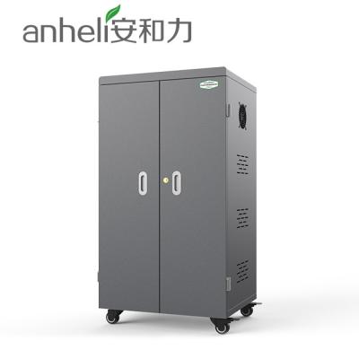 China AHL-E64 LED Indicated Charging Cabinet - 64 Port Mobile Cart for Tablets & iPads, 670×500×1320mm, 100-250V Input for sale