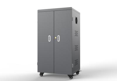 China AHL-E64 64-Bay USB Charging Cart with 8S Security Protection - 670×500×1320mm Mobile Device Storage Cabinet for sale