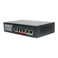 China Unmanaged PoE Switch 4 Port 10/100Mbps with 2 Uplink 250m Distance 65W Total Power for sale