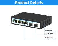 China 4 Port Gigabit PoE Extender Switch 60W 1 In 4 Out 250m Long Distance for sale