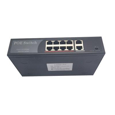 China 10 Port PoE Switch 8 PoE 100Mbps 120W Metal Case with Broadcast Storm Control for sale