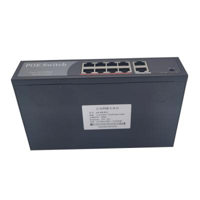 China 250W 4 Port PoE Switch with 2 Uplink Ports 100Mbps Long Distance 250M for sale