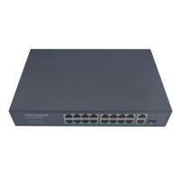 China 16 Port 100M PoE Switch 250m Distance 2 Uplink Ports VLAN DIP 30W per Port for sale